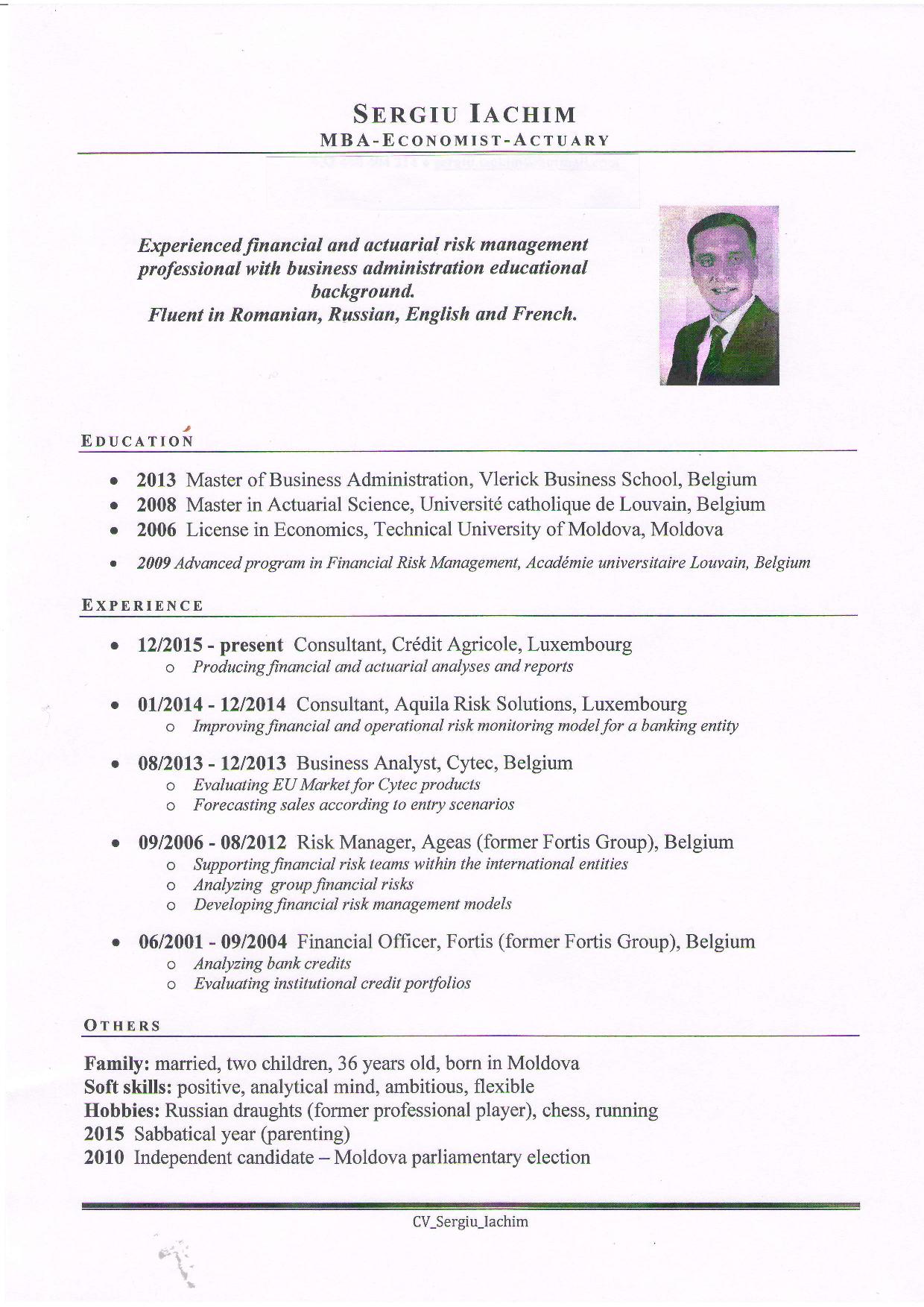 Sergiu Iachim – candidatul nr.8 la funcția de Guvernator BNM – Bancamea