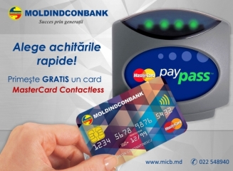 Alege achitările rapide cu cardurile MasterCard Contactless de la Moldindconbank! – Bancamea