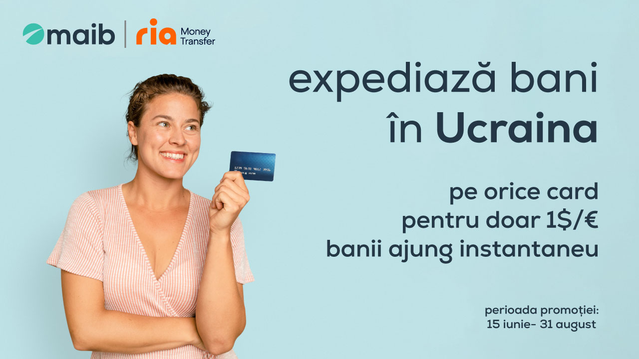 Transferă bani în Ucraina prin Ria Money Transfer și ai comision doar $1 / €1 per tranzacție ...
