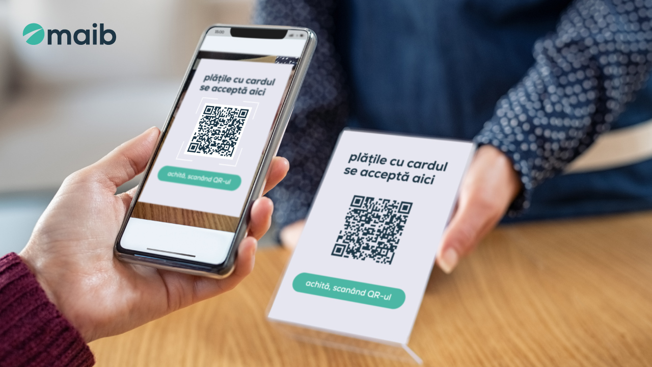 Cu un simplu cod QR poți accepta plățile. Maib anunță lansarea unui nou ...