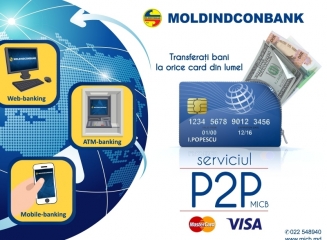Acum serviciul P2P de la Moldindconbank disponibil şi deţinătorilor de ...