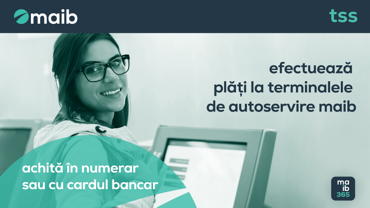 Plătește cu cardul la terminalele de autoservire maib – Bancamea