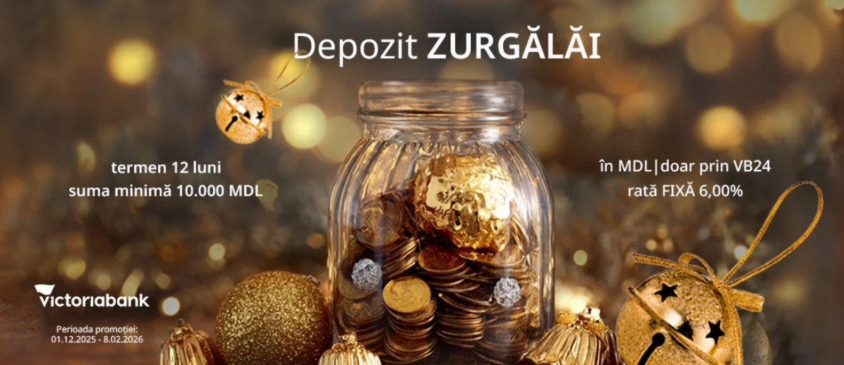 Victoriabank dă startul depozitului „Zurgălai”: 6% anual pentru MDL ...